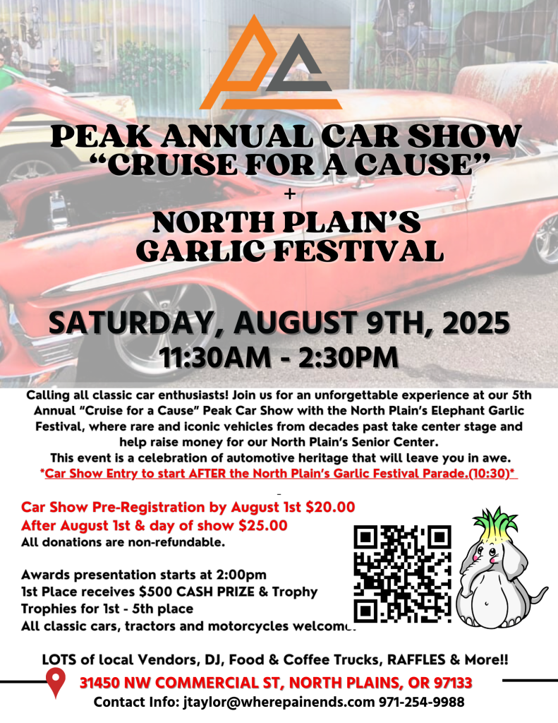 PEAK Annual Car SHow - North Plains Events Association